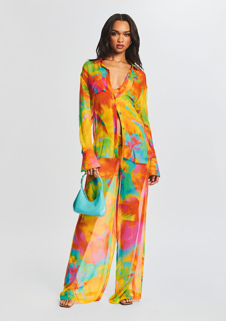Mika Silk Chiffon Pant – SEROYA
