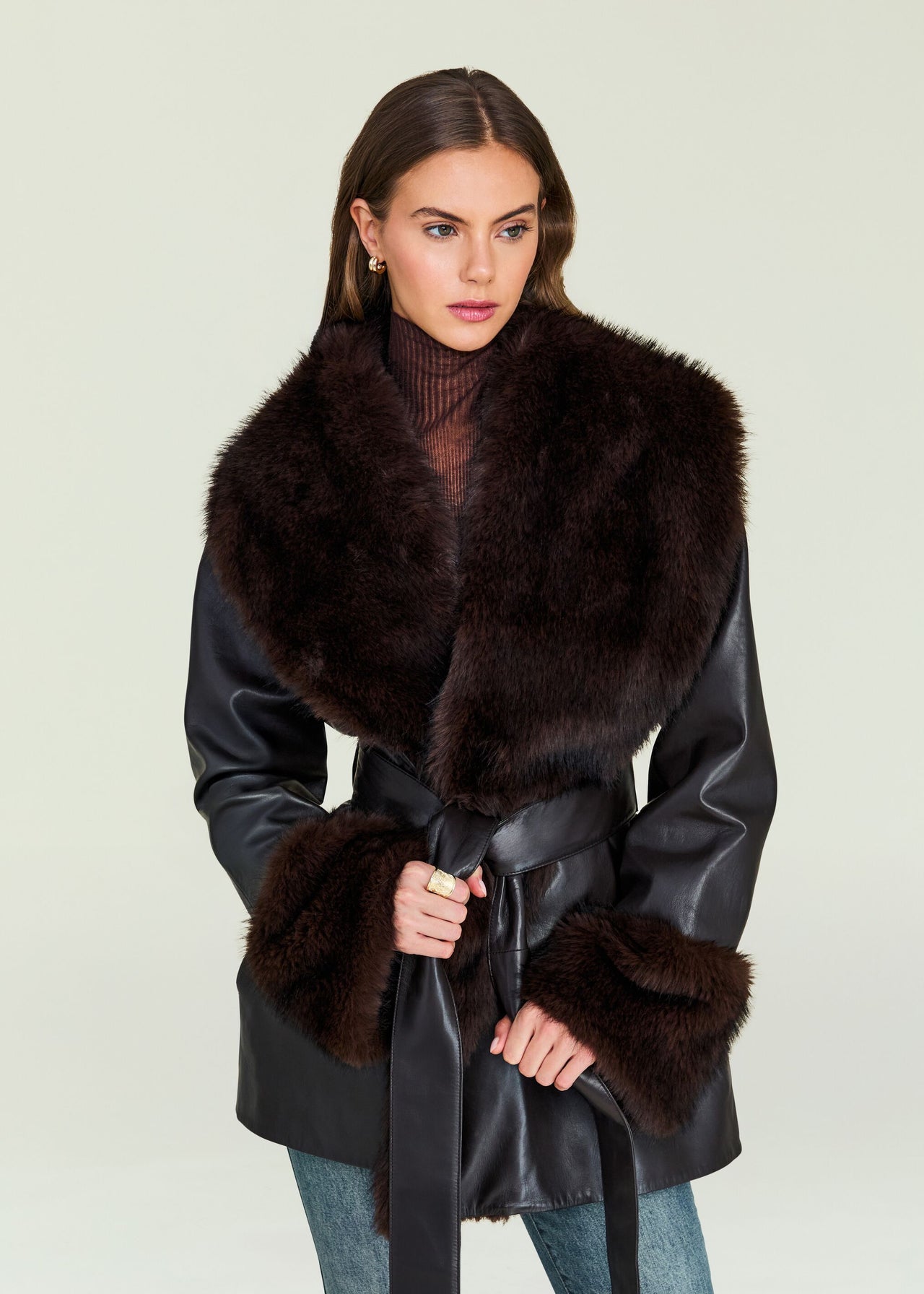 Daly Leather Coat – SEROYA